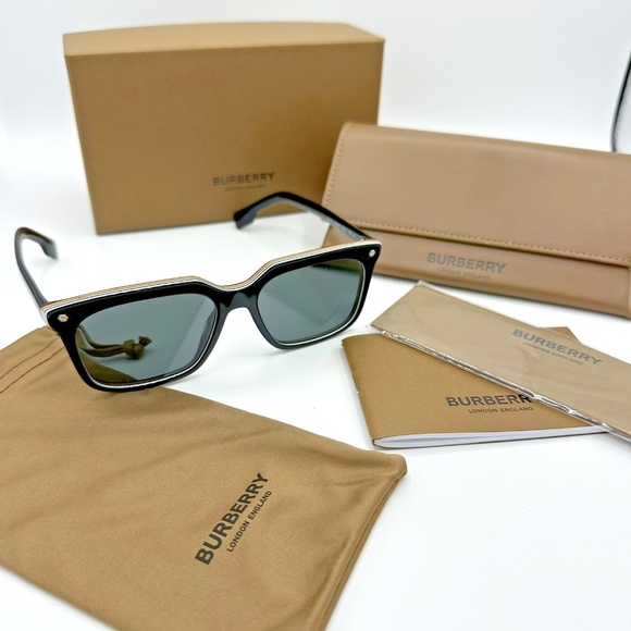 Burberry | Accessories | Burberry Carnaby Sunglasses Be4337 Black Frame Dark Grey Lens Unisex ...
